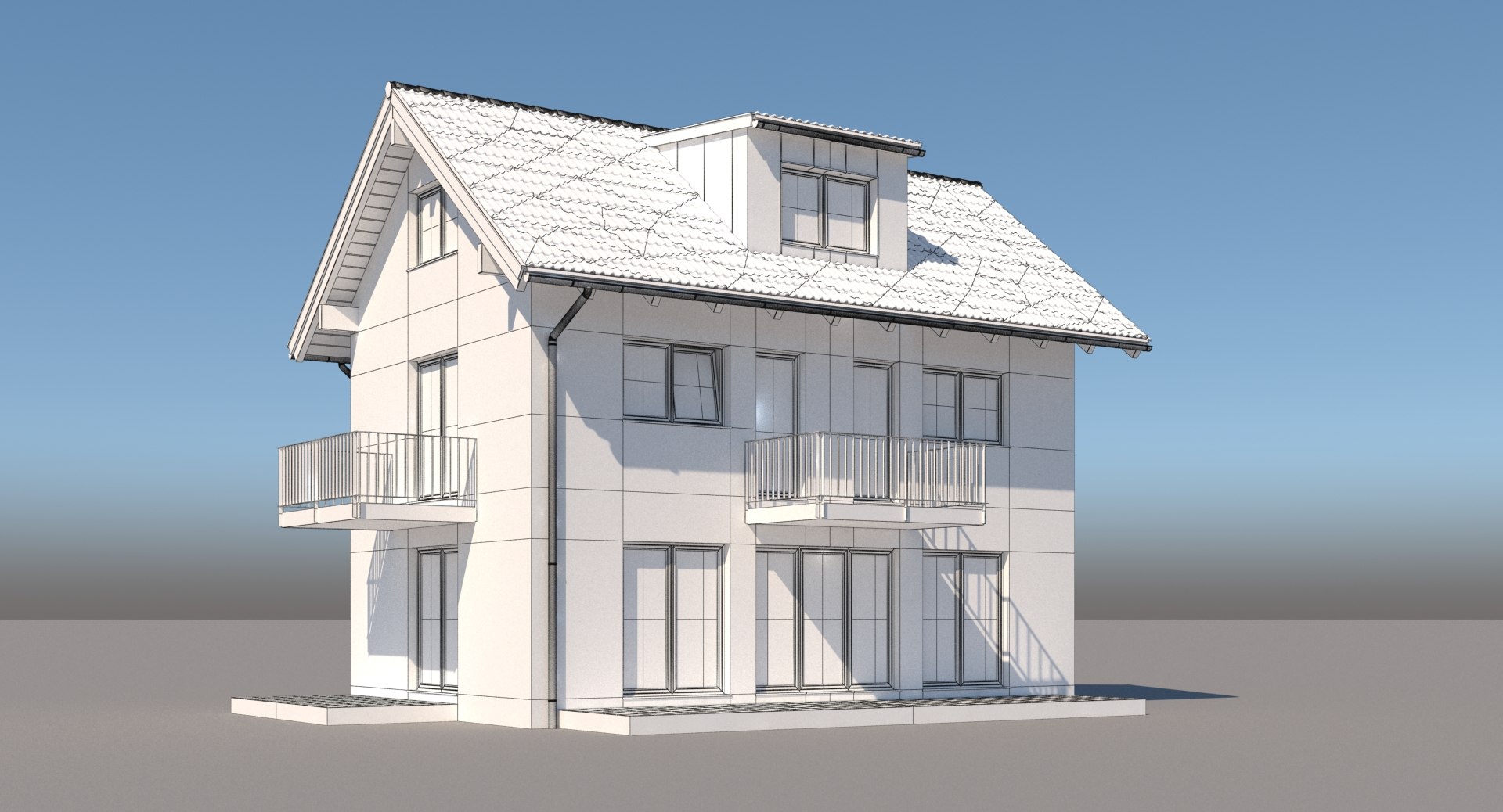 3D Model House Roof - TurboSquid 1382889