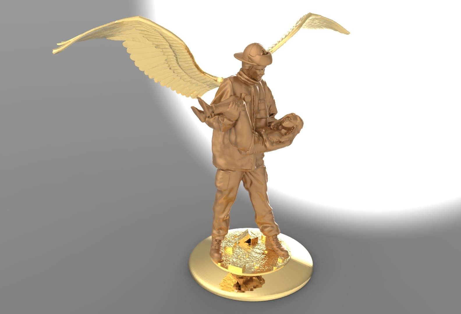 Firefighter Fighter Angel 3D - TurboSquid 1358566