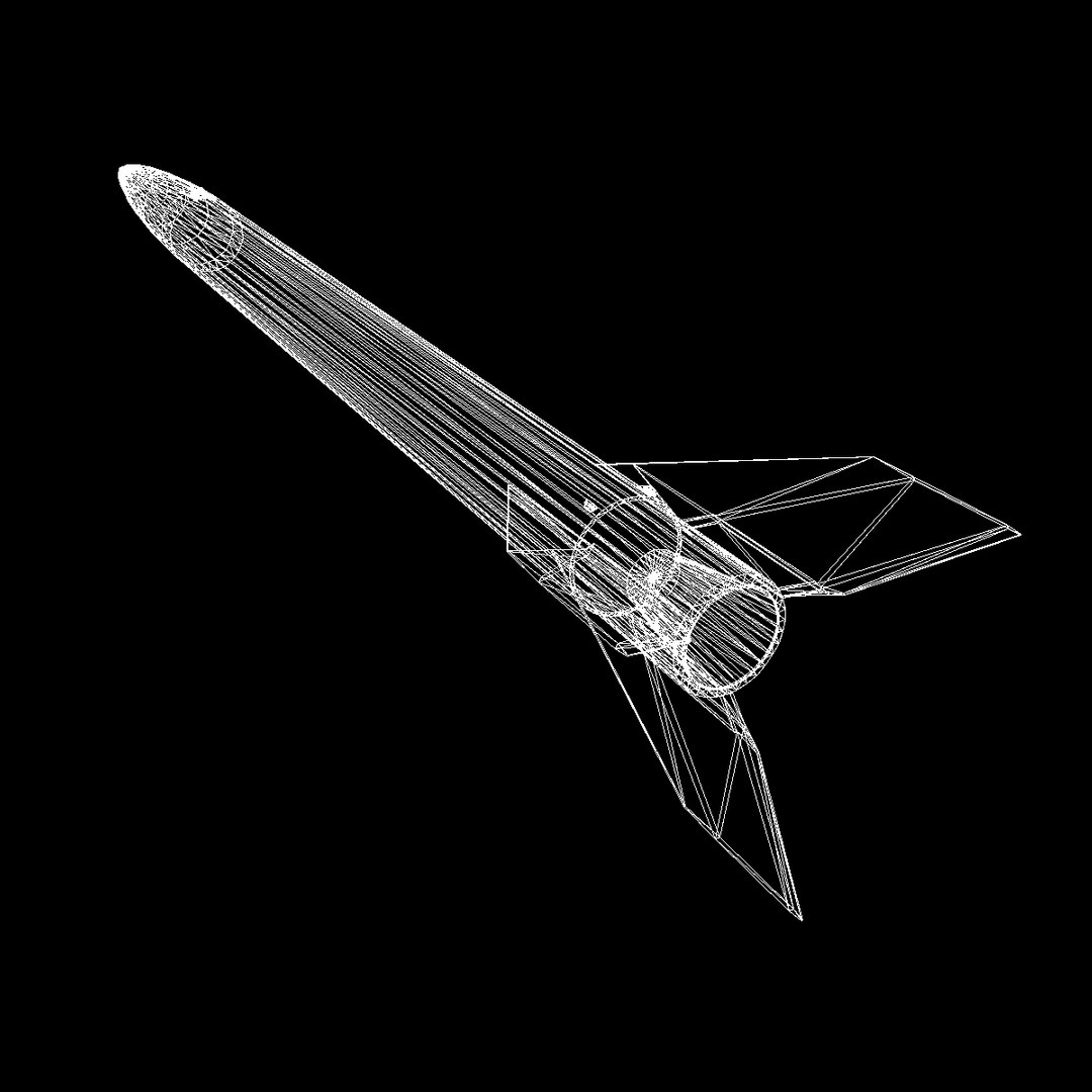 3d Sounding Rocket Black Brant Model