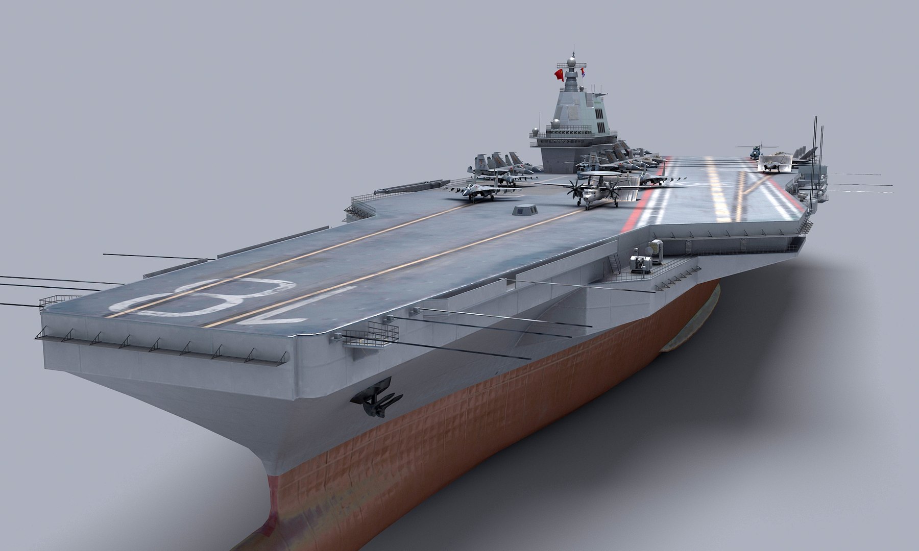 3D Chinese Aircraft Carrier CV-18 Fujian Model - TurboSquid 1983617