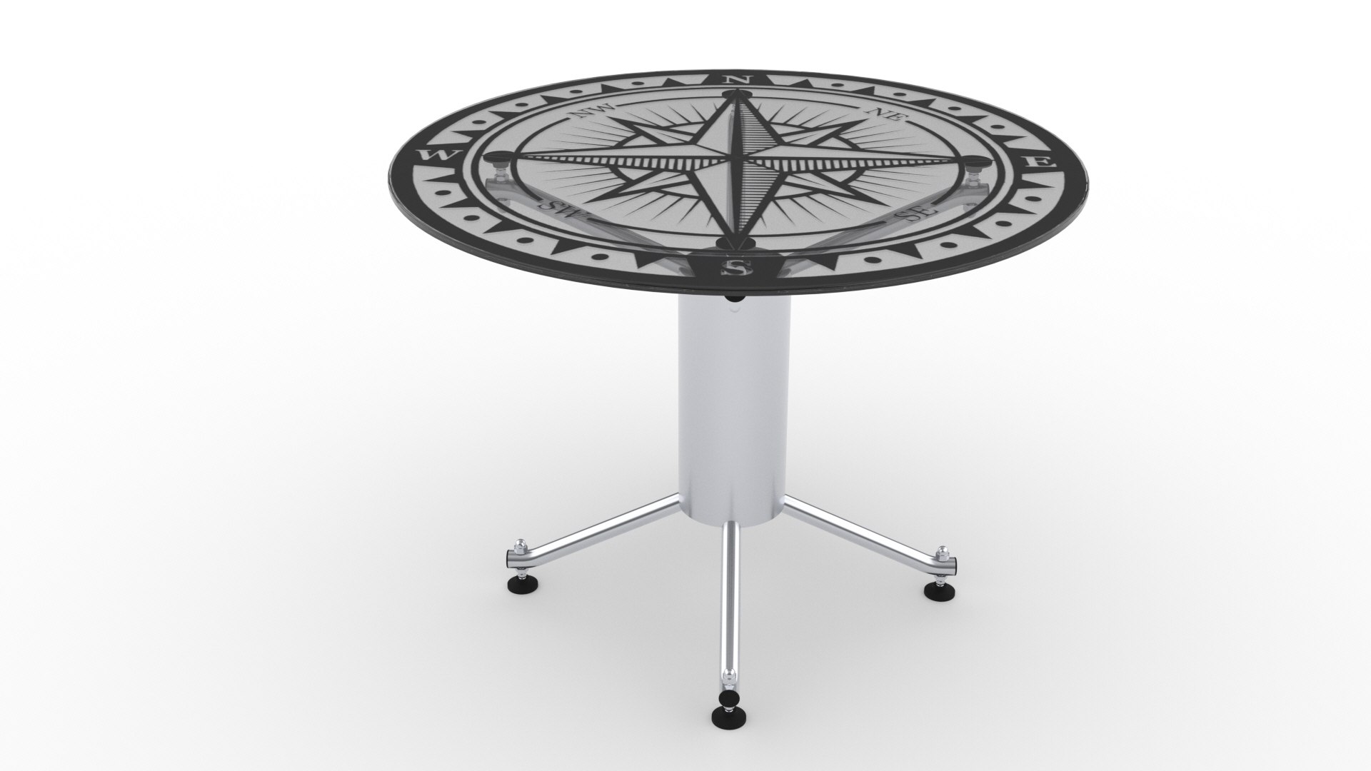Compass Table 3D model - TurboSquid 2103007