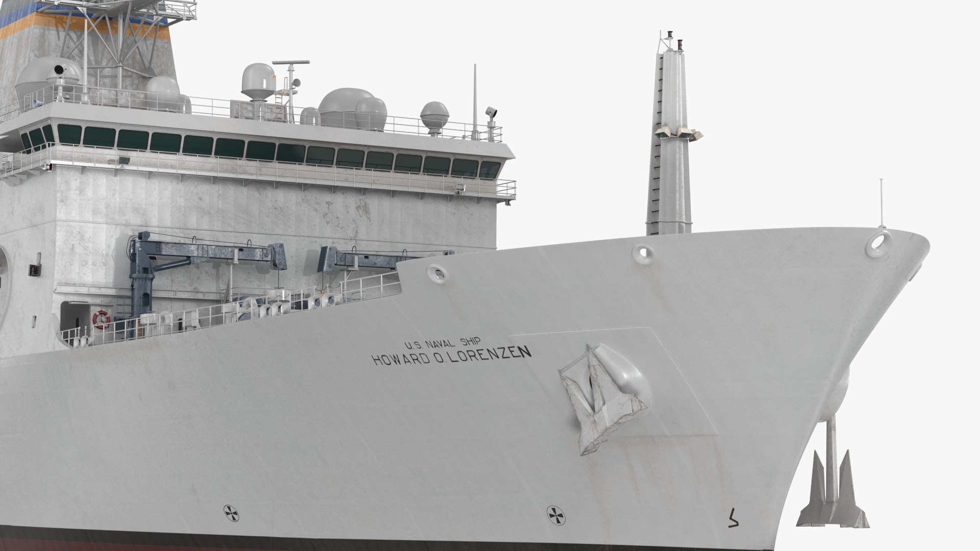 3D USNS Howard O Lorenzen Ship Rigged For Maya - TurboSquid 2157023