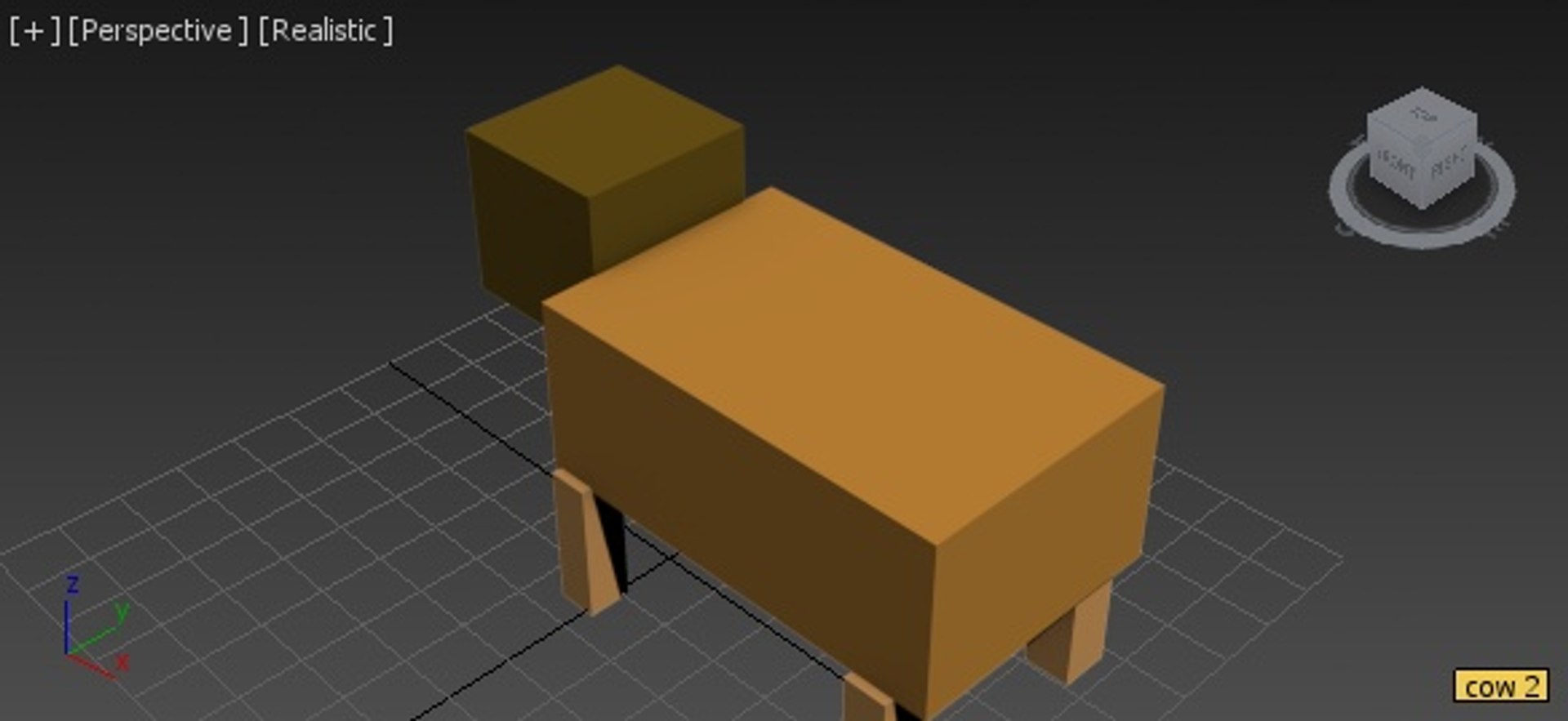 3d Model Minecraft Cow Walking Animation