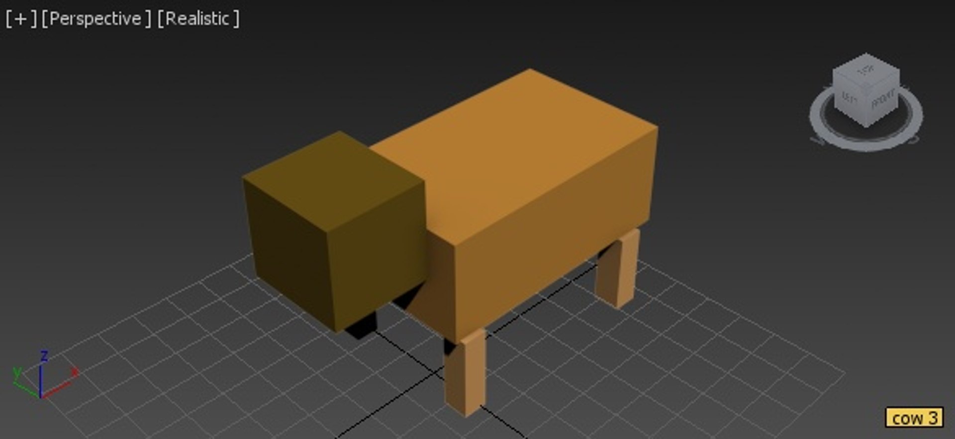 3d Model Minecraft Cow Walking Animation