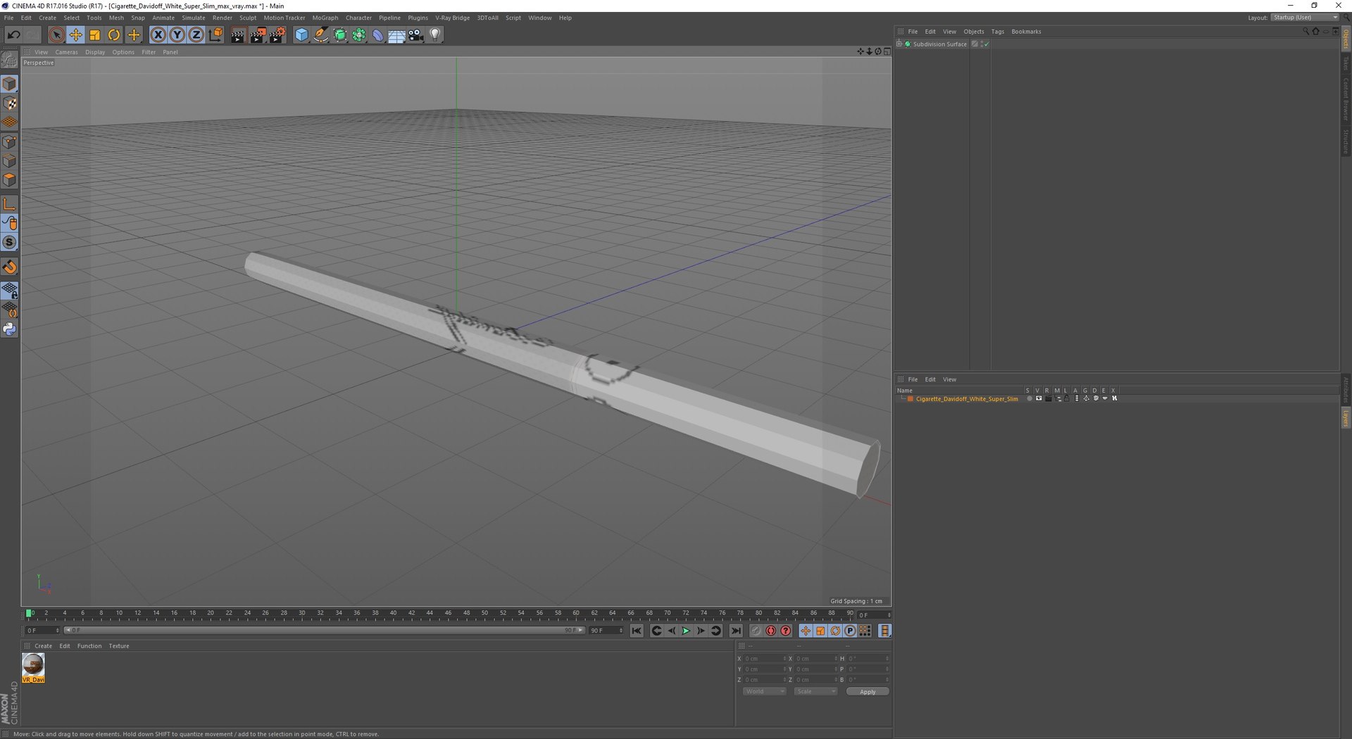 3D Cigarette Davidoff White Super Slim Model - TurboSquid 2281812