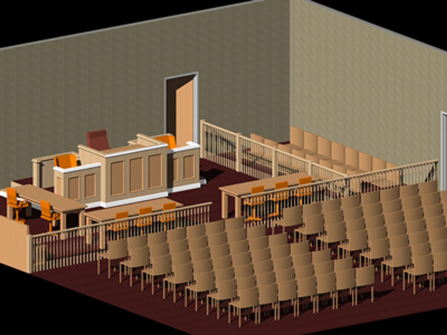 Courtroom Layout Judges Dxf