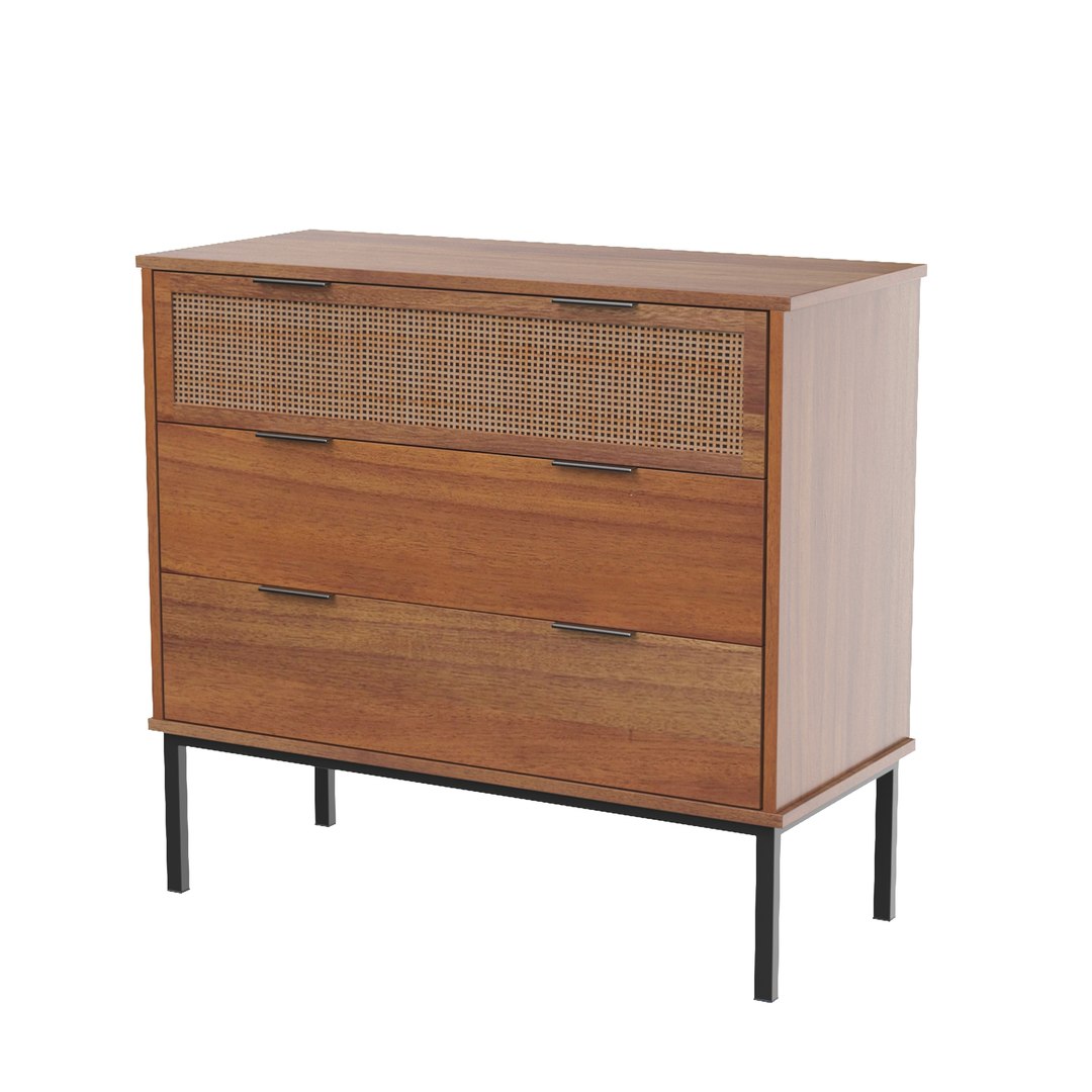 3D Cani Rattan Chest 3 Drawers Model - TurboSquid 2012252