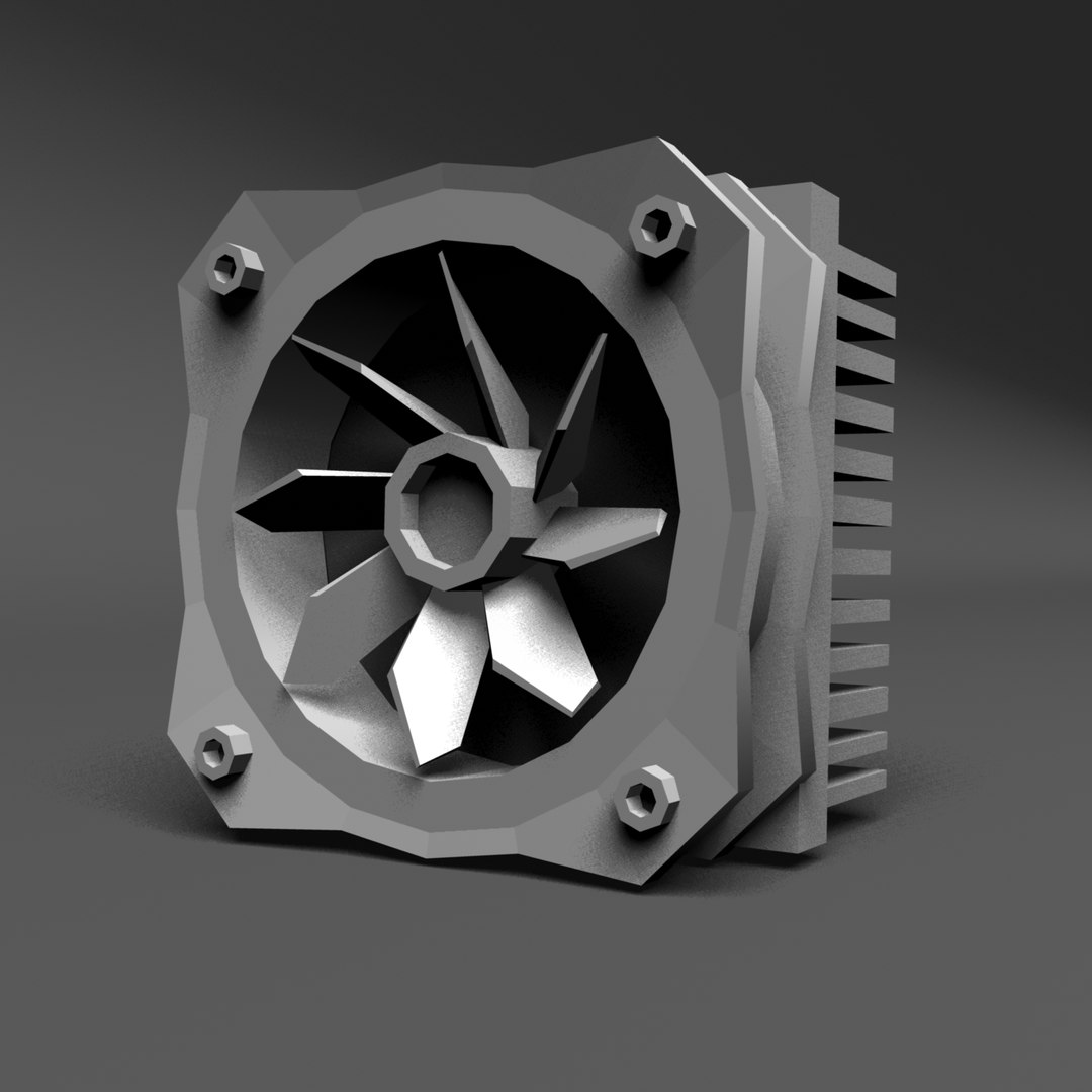 Computer Heat Sink Component 3d Obj