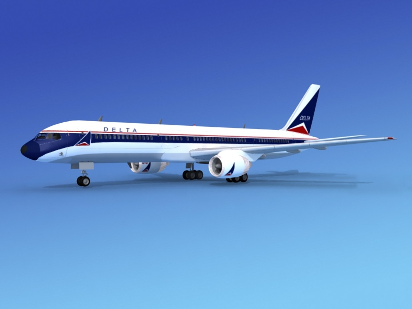 Airline Boeing 757 757-200 3d Model