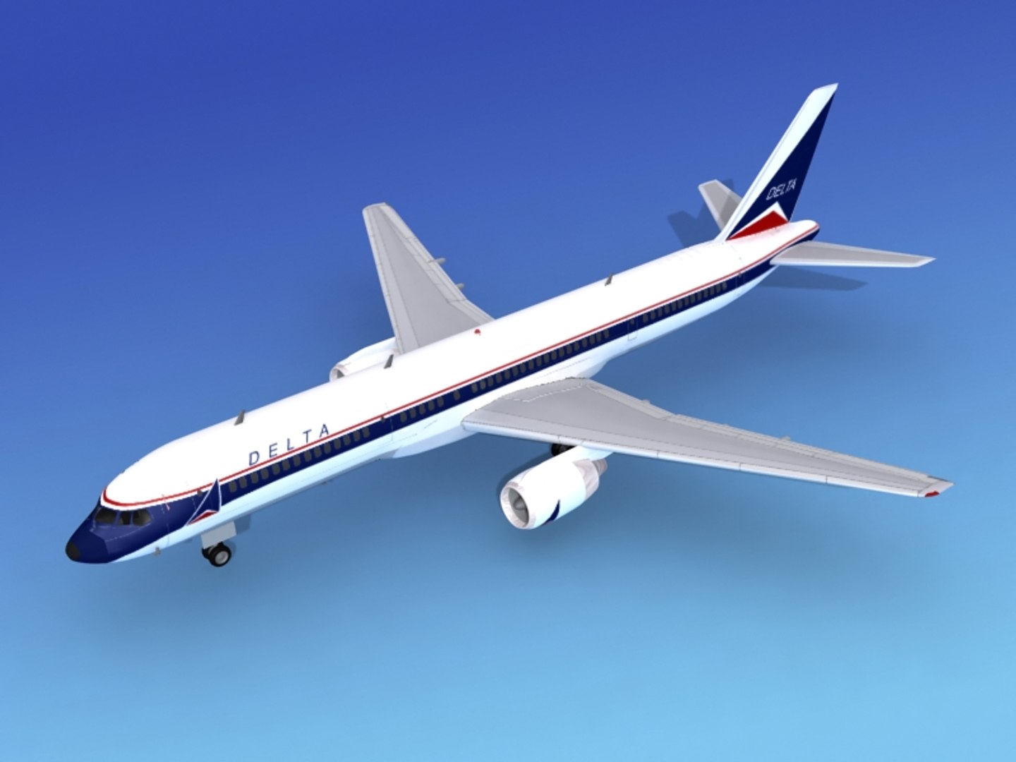 Airline Boeing 757 757-200 3d Model