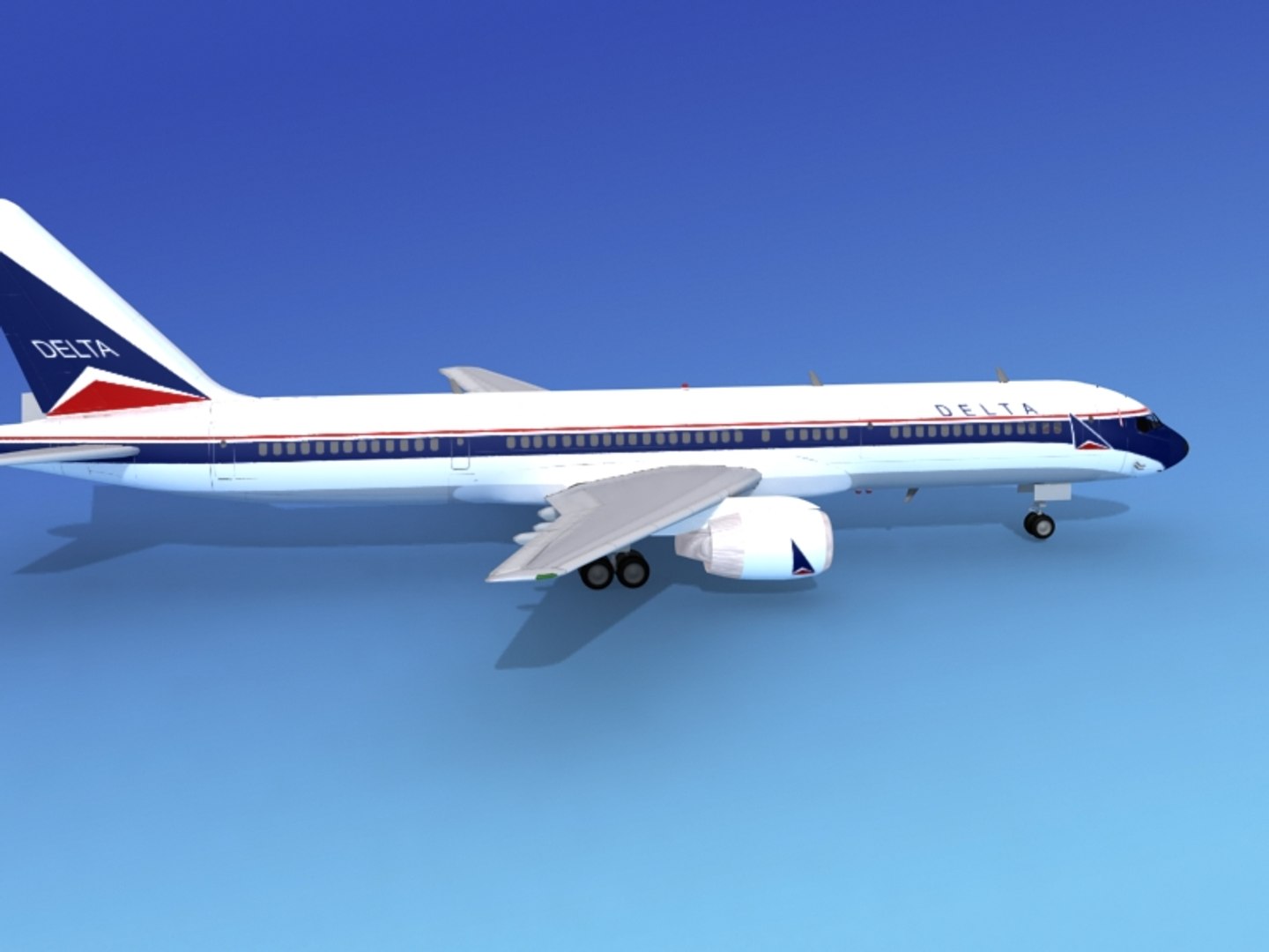 Airline Boeing 757 757-200 3d Model