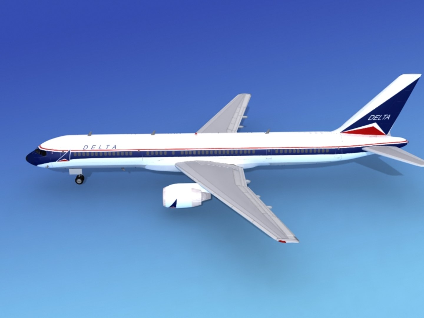 Airline Boeing 757 757-200 3d Model