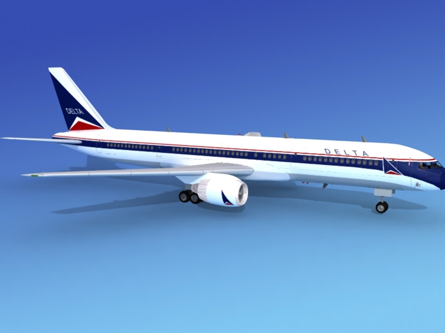 Airline Boeing 757 757-200 3d Model