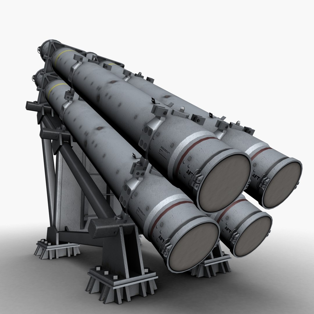 Harpoon Launcher Mk 141 3d Model