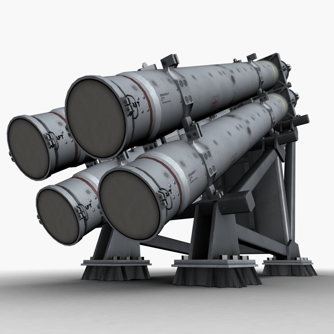 Harpoon Launcher Mk 141 3d Model