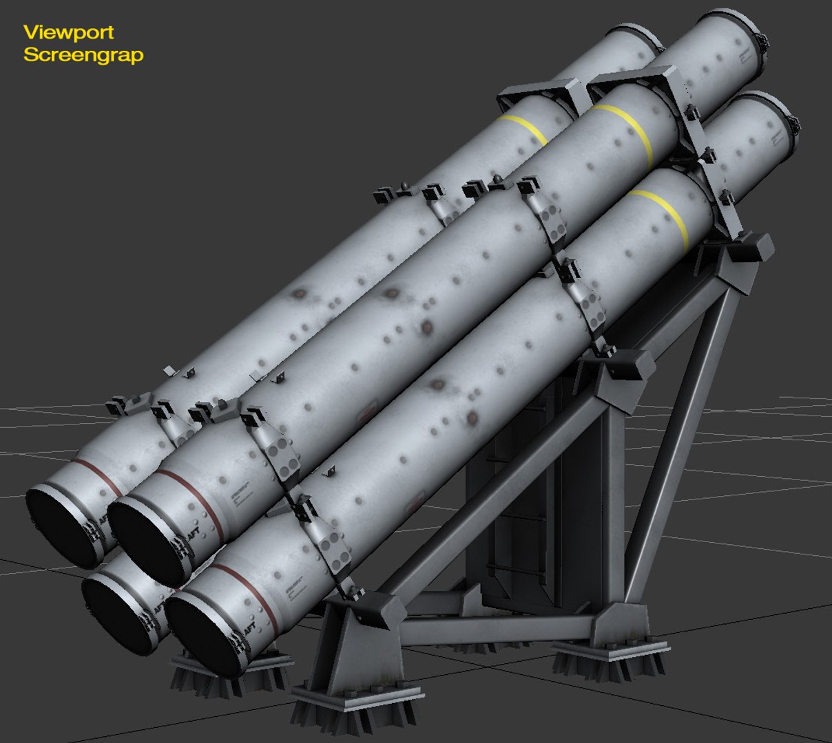 Harpoon Launcher Mk 141 3d Model