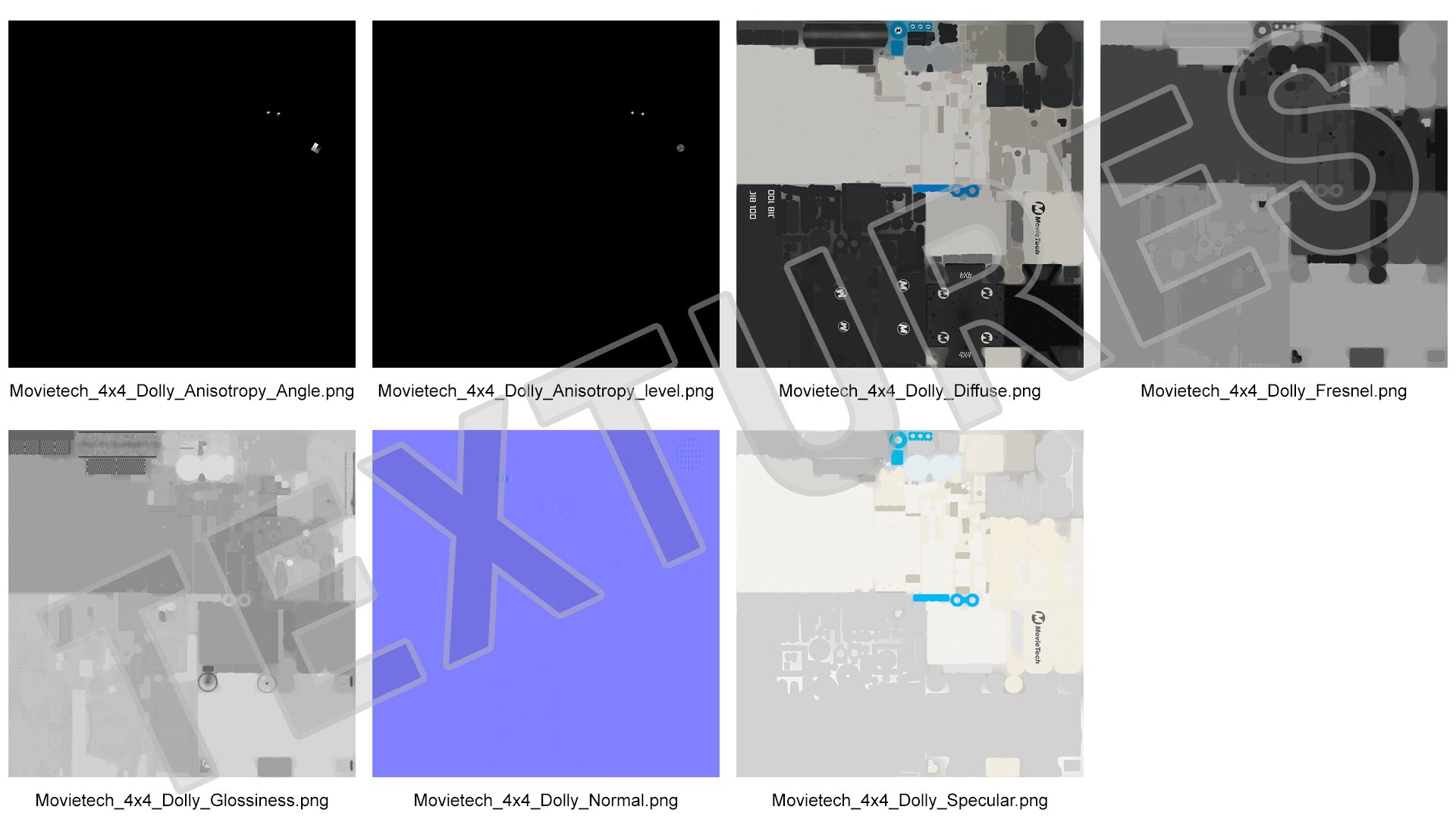 MovieTech 4x4 Dolly With Mini Crane 3D - TurboSquid 1958562