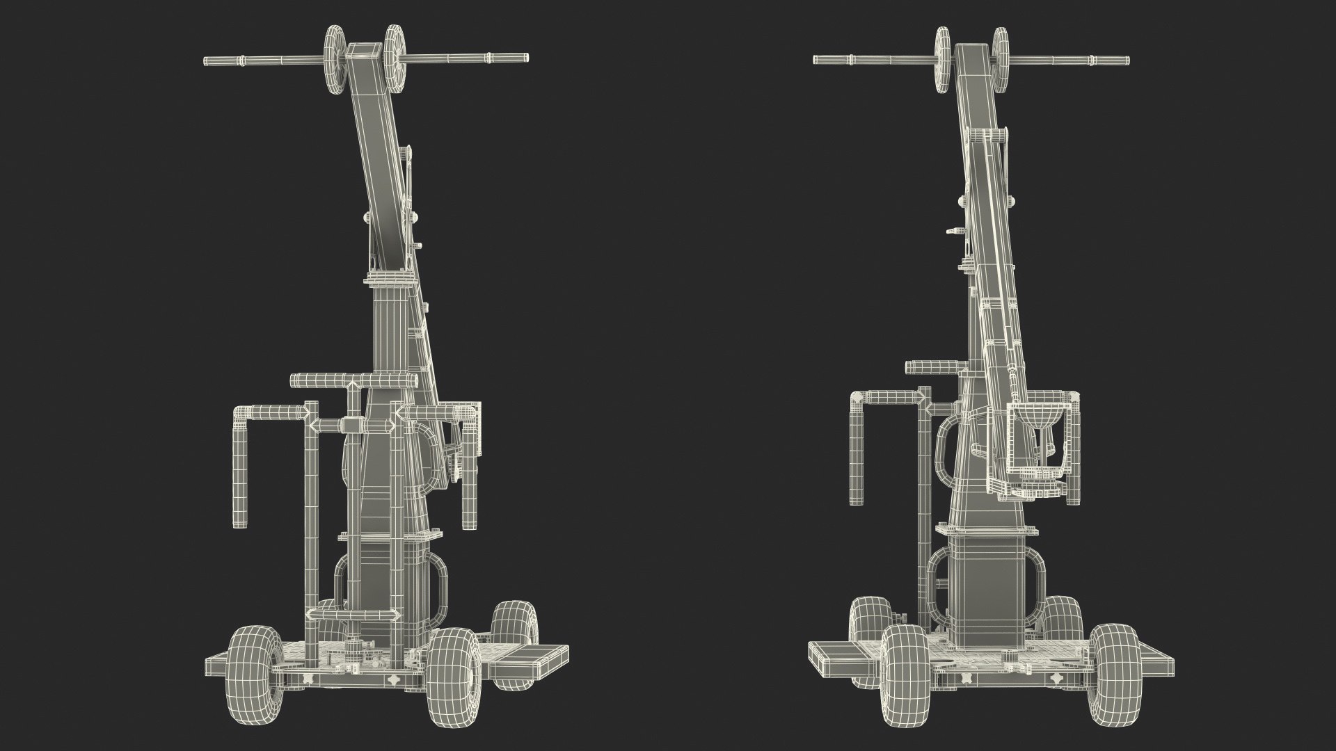 MovieTech 4x4 Dolly With Mini Crane 3D - TurboSquid 1958562