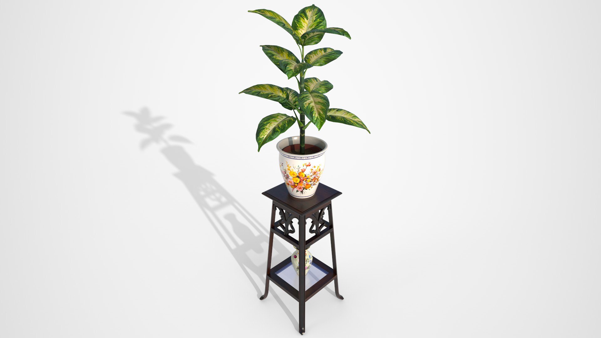 Ornate Flower Table DIEFFENBLOOM 3D Model - TurboSquid 2353351