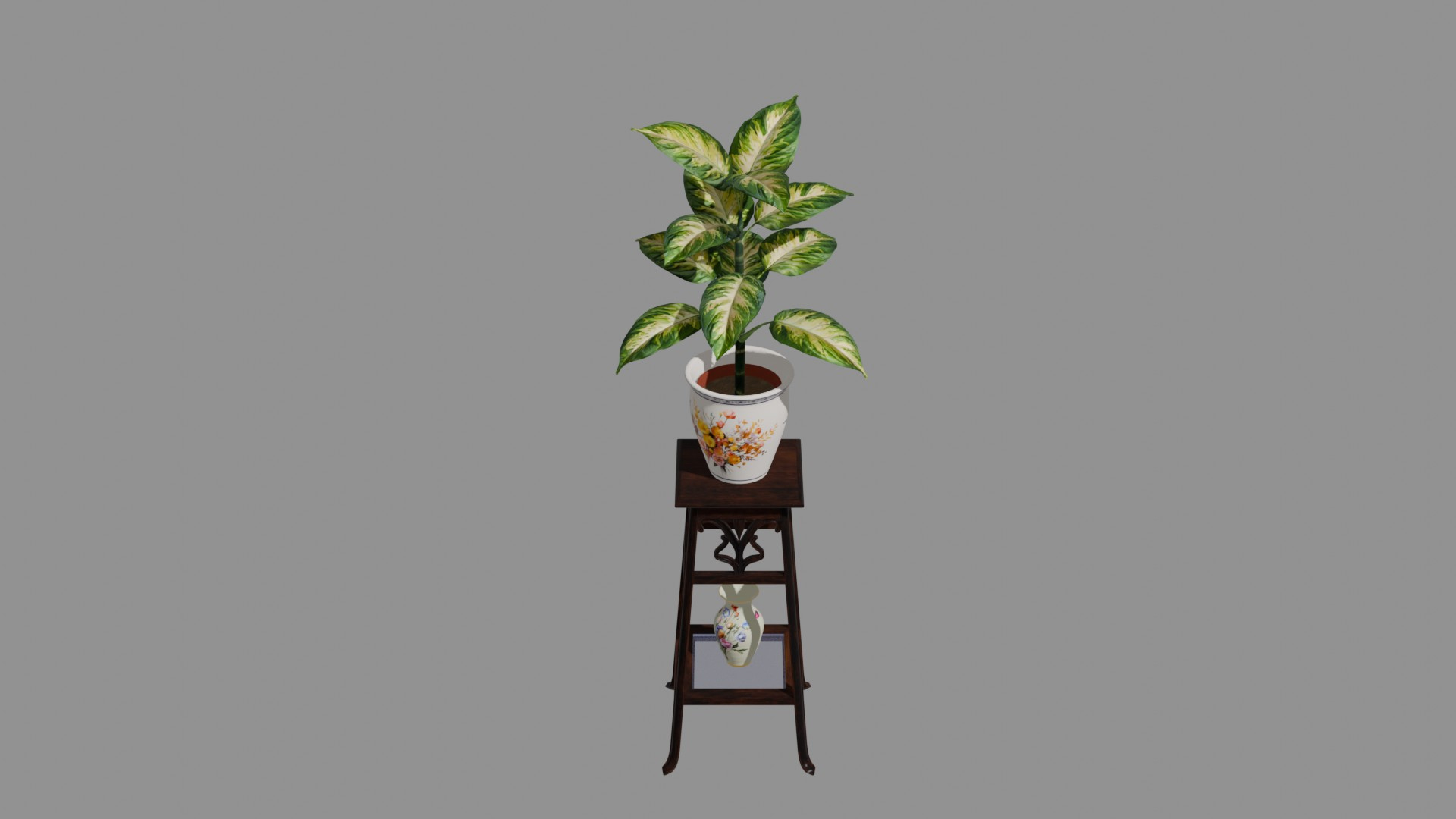 Ornate Flower Table DIEFFENBLOOM 3D Model - TurboSquid 2353351