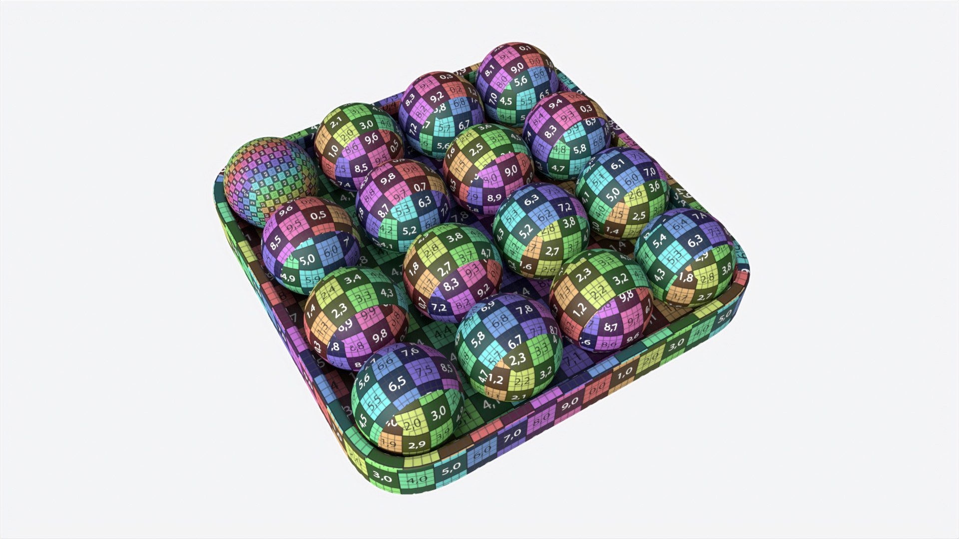 3D Model Billiard Pool Ball Set With Tray - TurboSquid 2073394