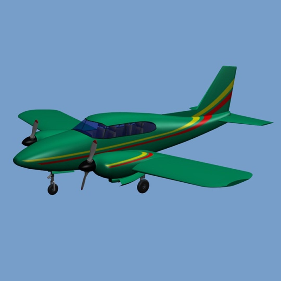 Piper Aztec Airplane 3ds