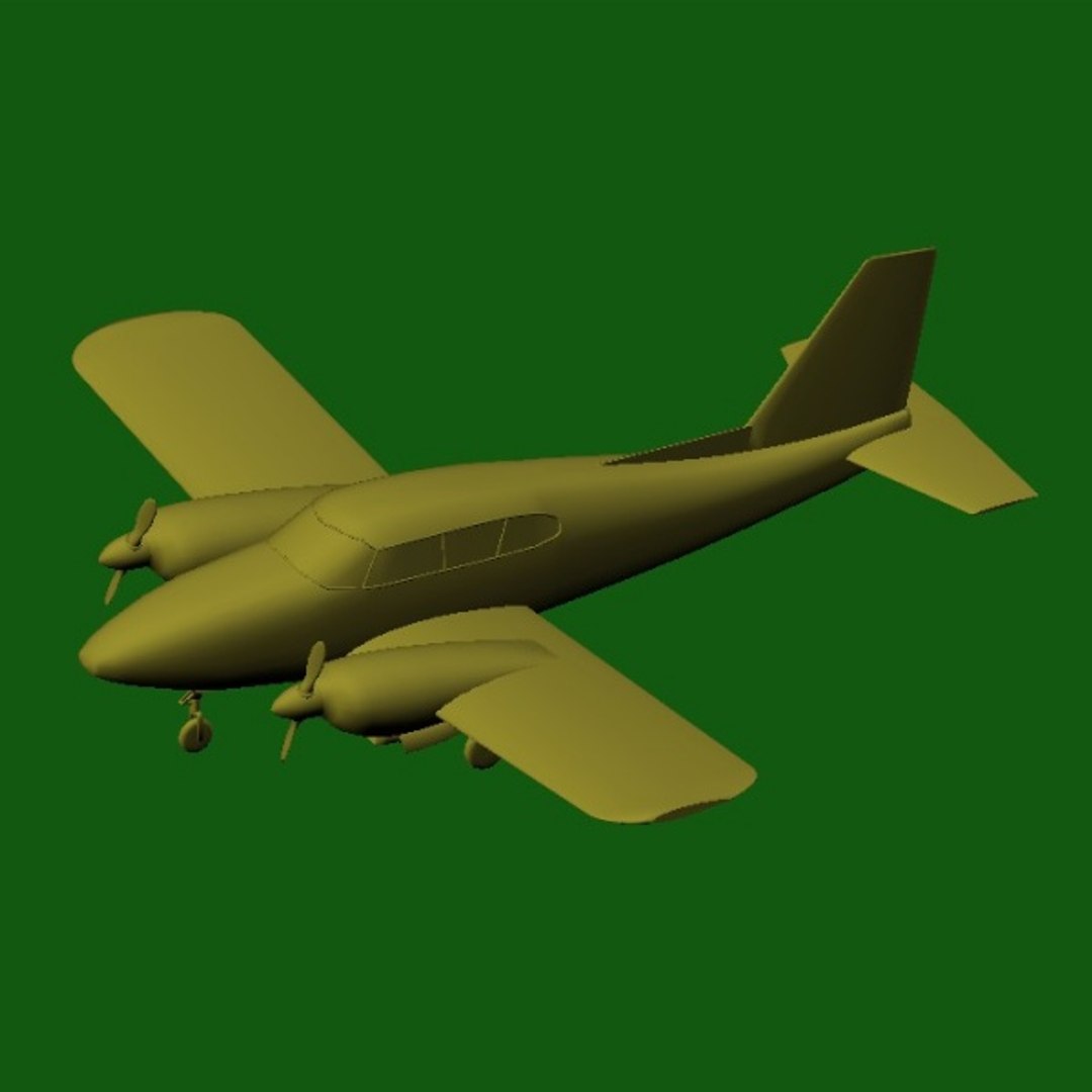 Piper Aztec Airplane 3ds