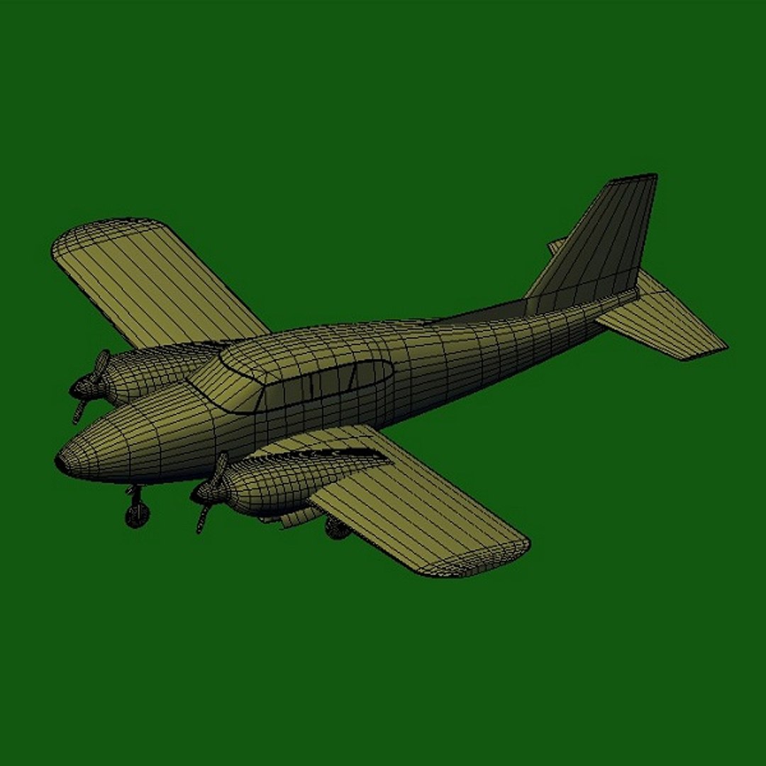 Piper Aztec Airplane 3ds