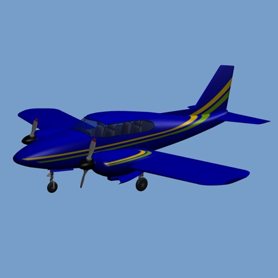 Piper Aztec Airplane 3ds