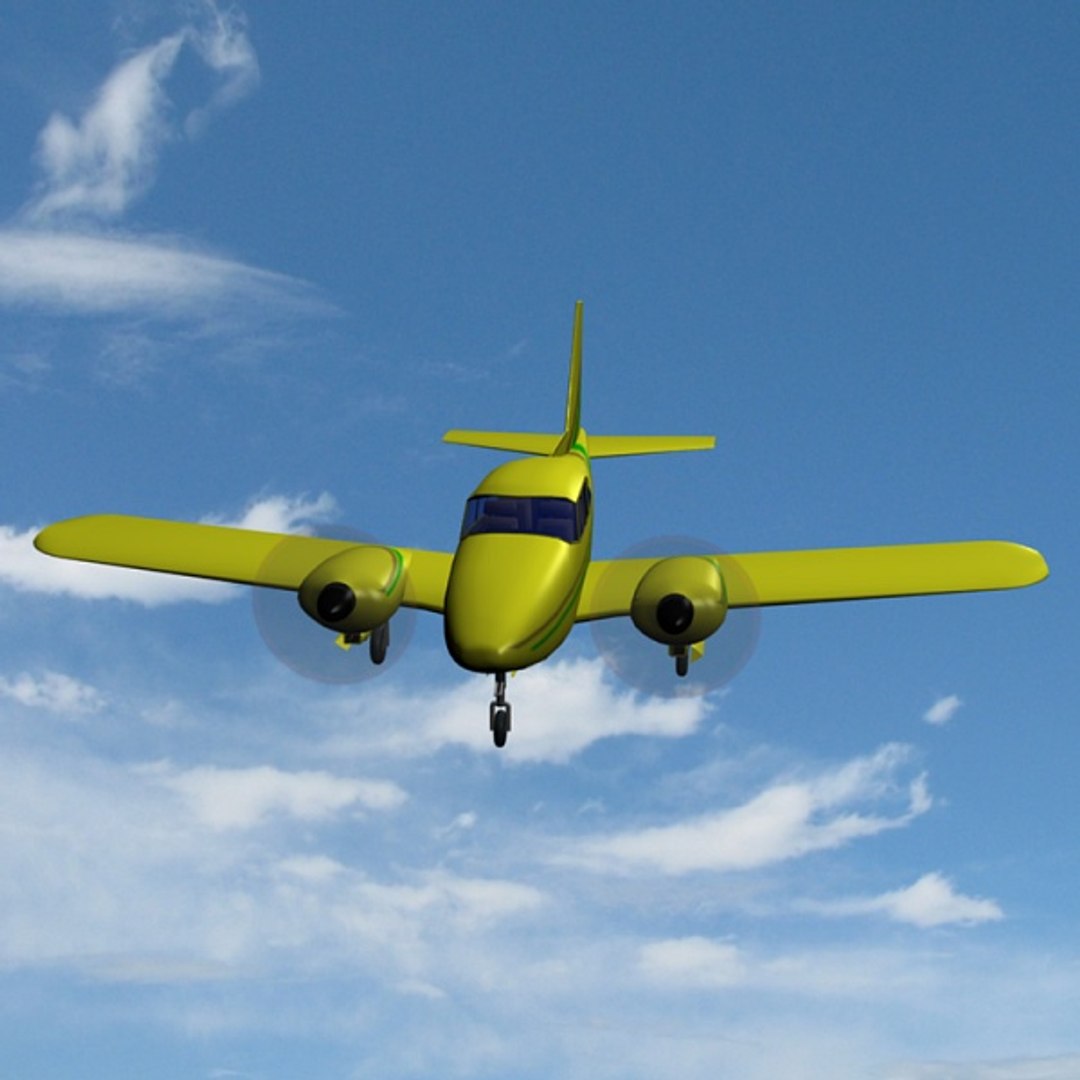 Piper Aztec Airplane 3ds