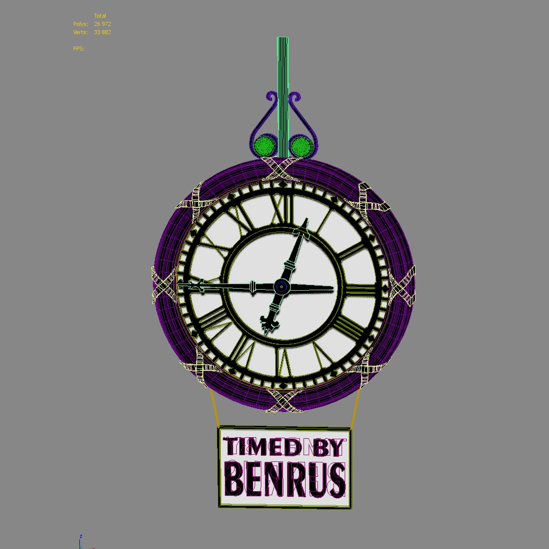 Bernus Clock 3D Model - TurboSquid 1550717