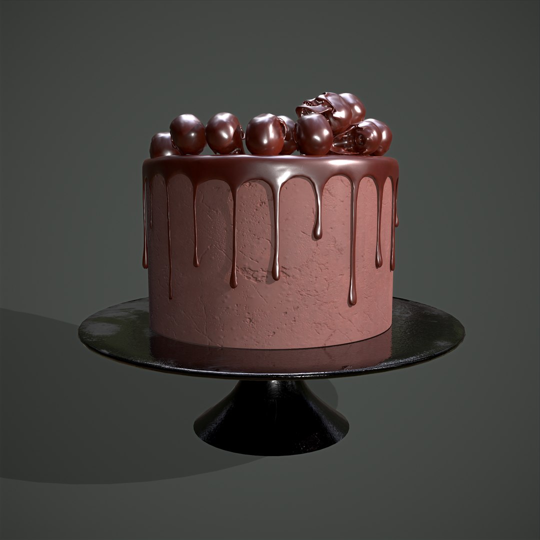 3D Chocolate Skulls Cake - TurboSquid 1806406