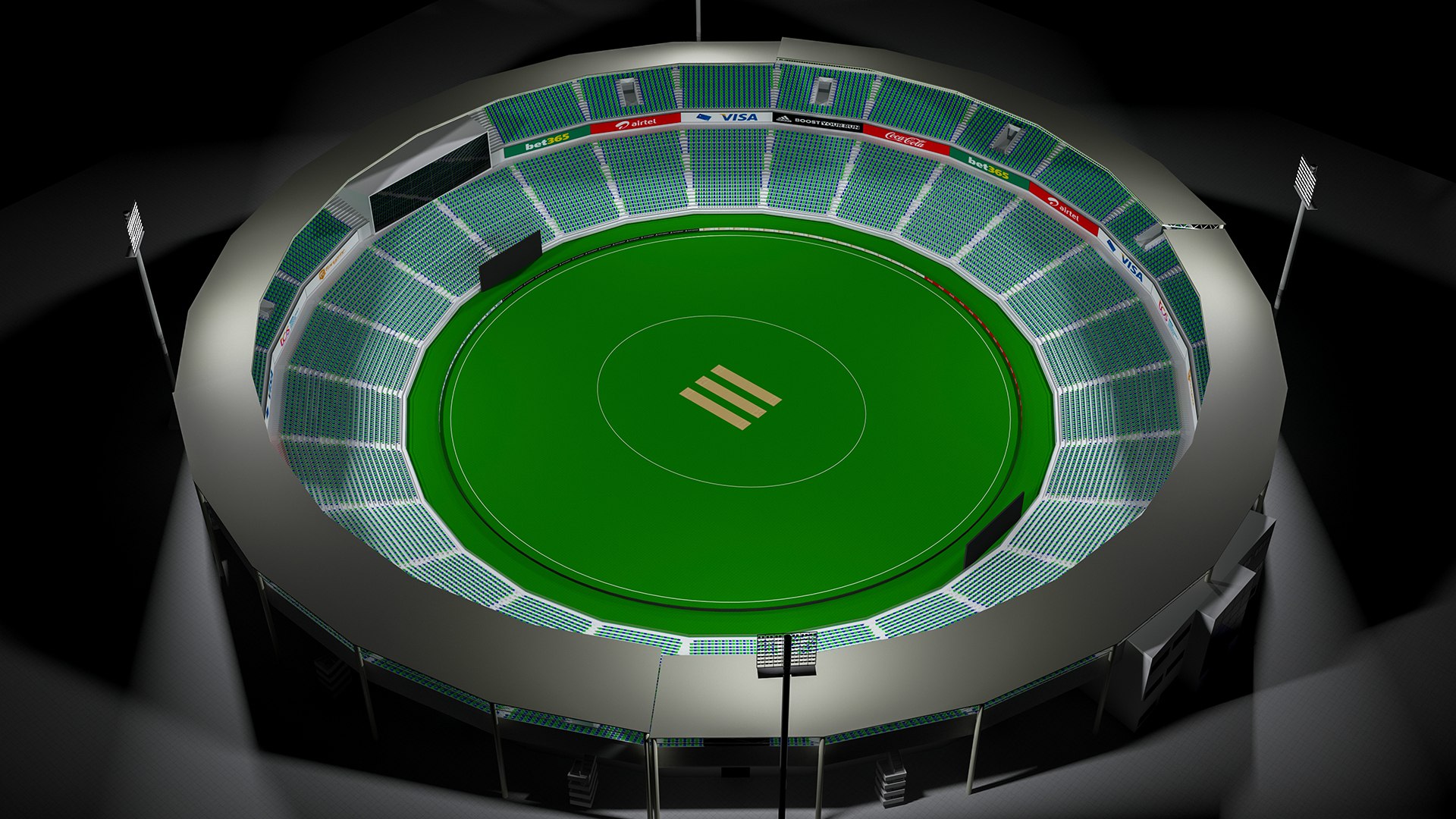 Cricket Stadium 3D Model - TurboSquid 2384282