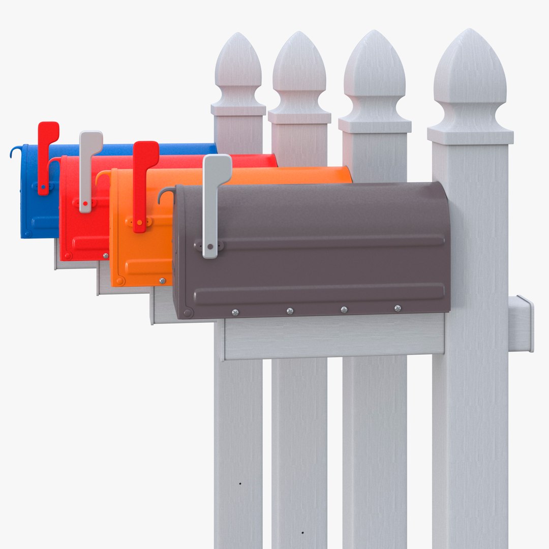 Mail Box Set 3D Model - TurboSquid 1383921