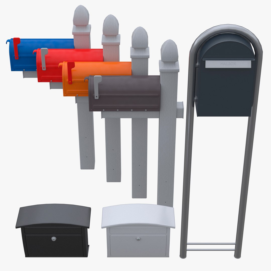 Mail Box Set 3D Model - TurboSquid 1383921