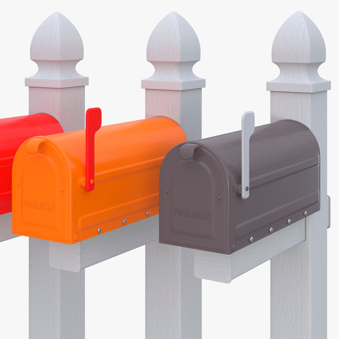 Mail Box Set 3D Model - TurboSquid 1383921
