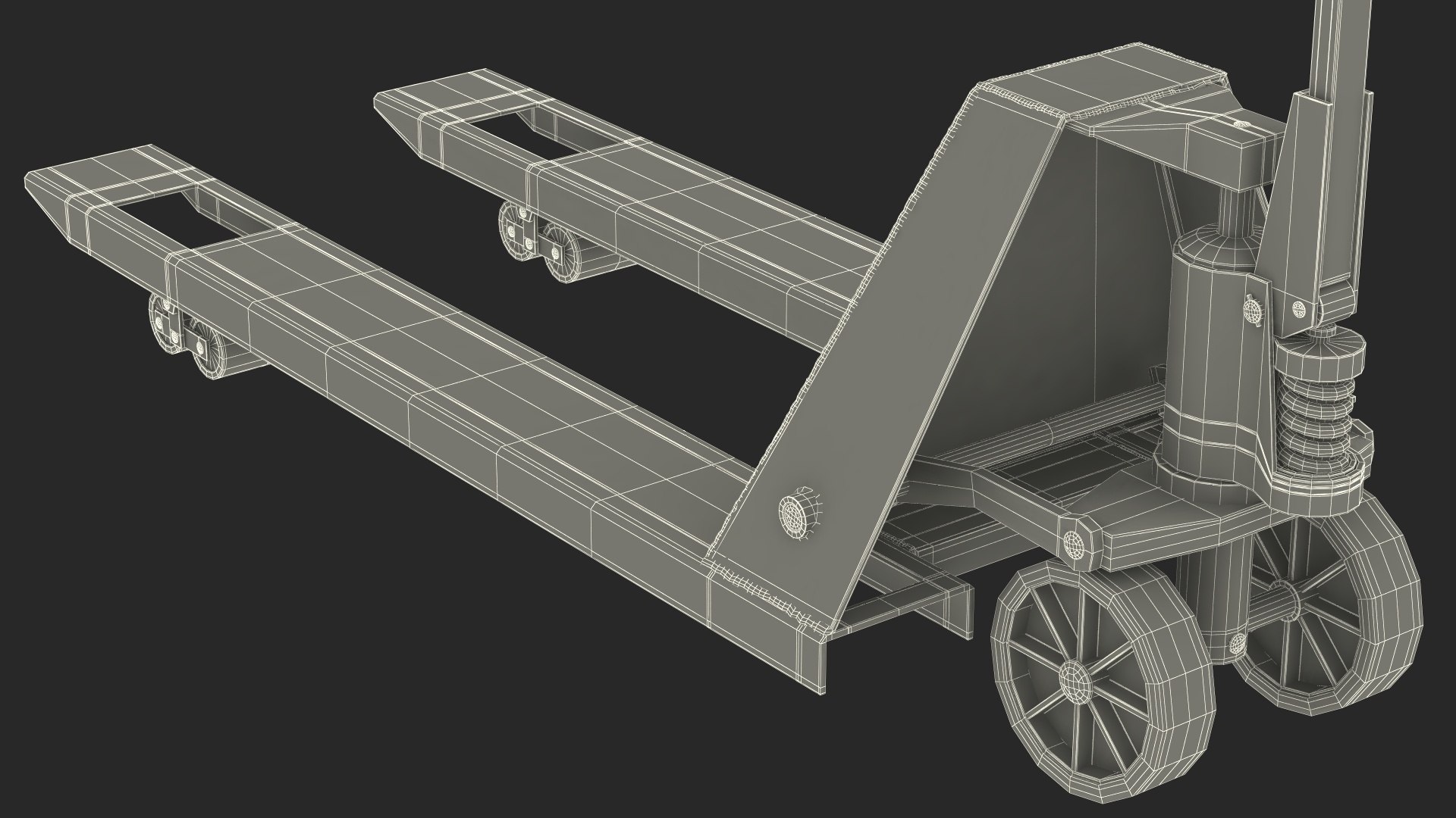 Orange Premium Hand Brake Pallet Jack 3D - TurboSquid 2141475
