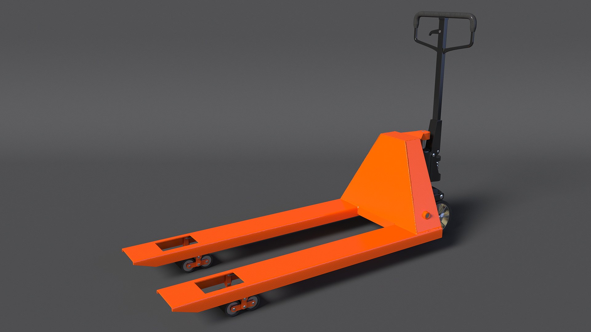 Orange Premium Hand Brake Pallet Jack 3D - TurboSquid 2141475