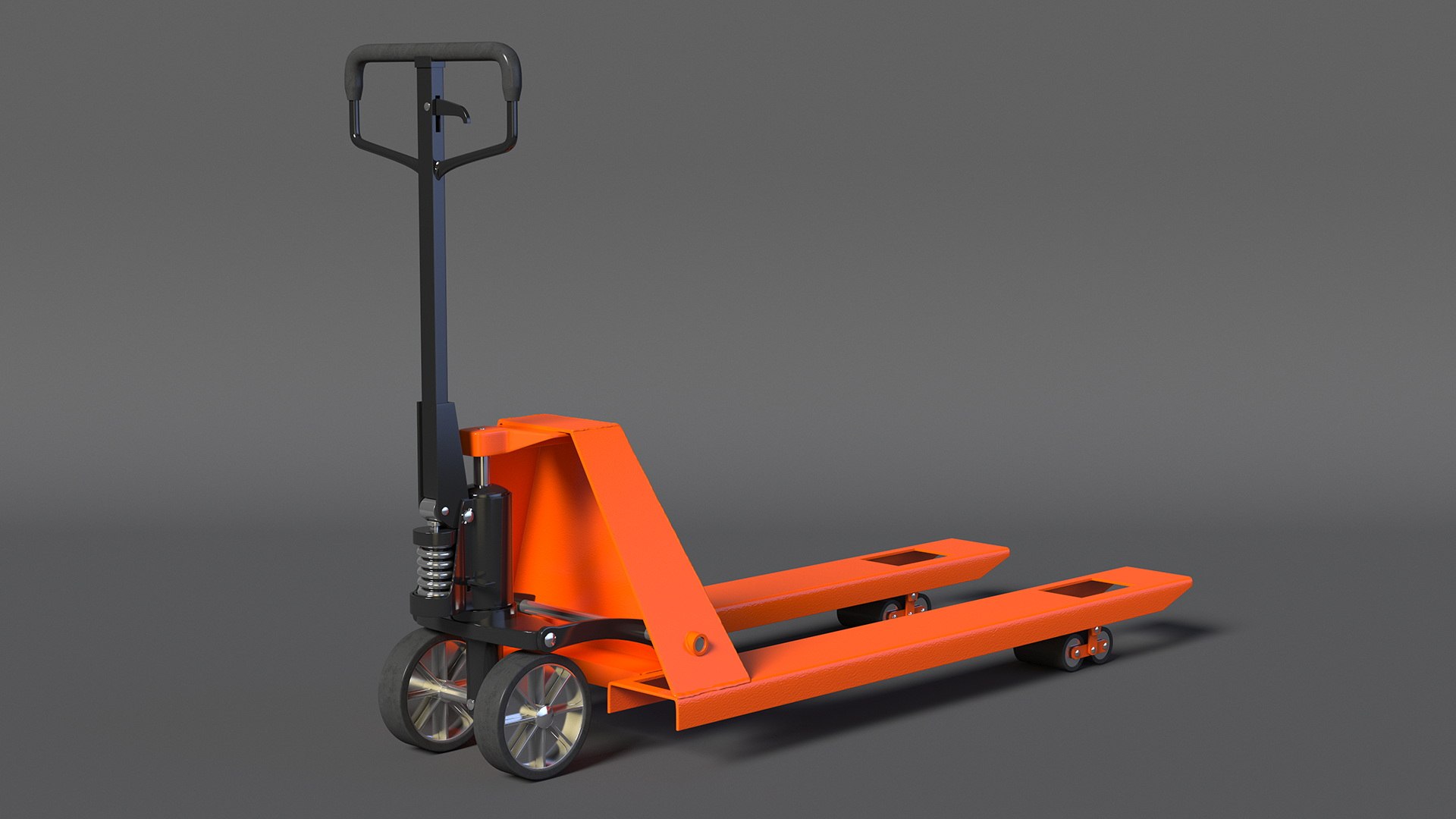 Orange Premium Hand Brake Pallet Jack 3D - TurboSquid 2141475