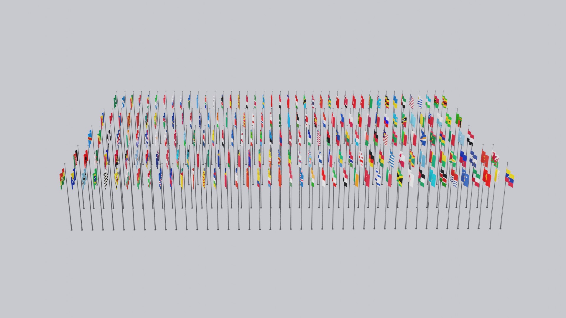 3D All World Countries Flags - TurboSquid 2177555