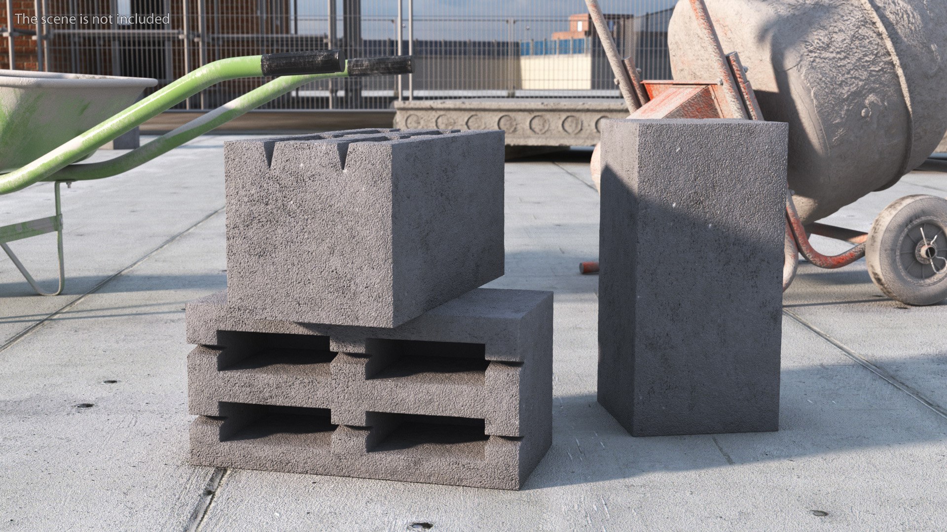 3D Expanded Clay Concrete Block 4 Slots - TurboSquid 2349268