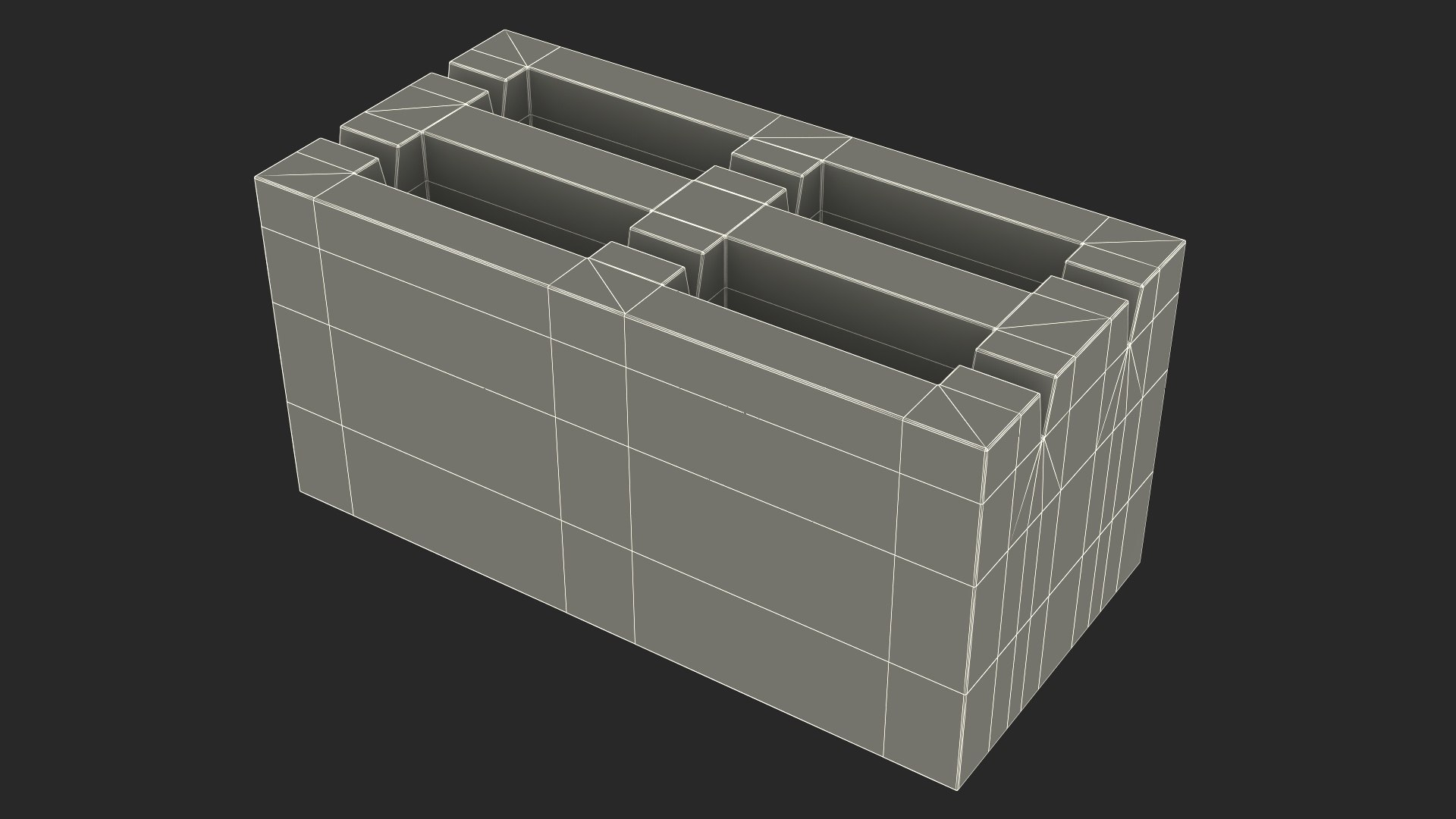 3D Expanded Clay Concrete Block 4 Slots - TurboSquid 2349268