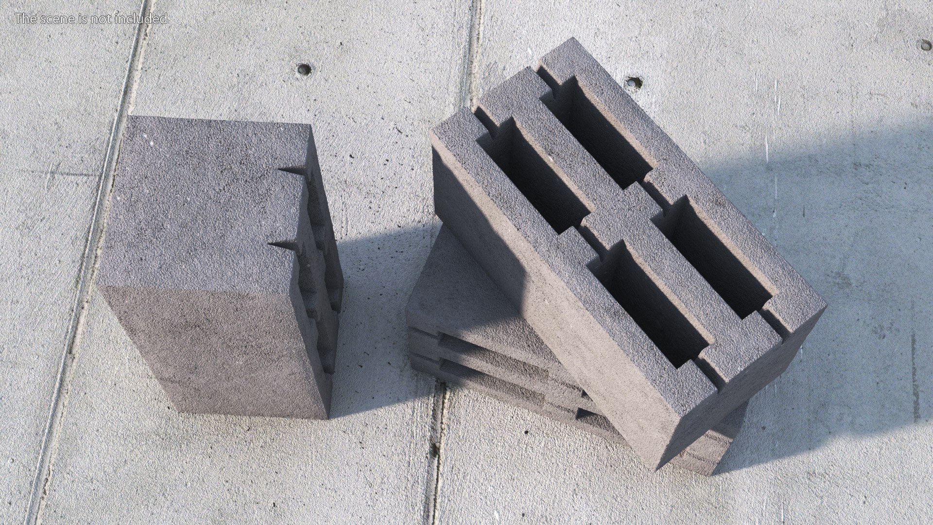 3D Expanded Clay Concrete Block 4 Slots - TurboSquid 2349268