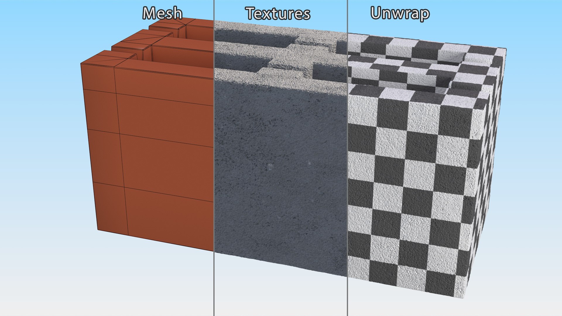 3D Expanded Clay Concrete Block 4 Slots - TurboSquid 2349268