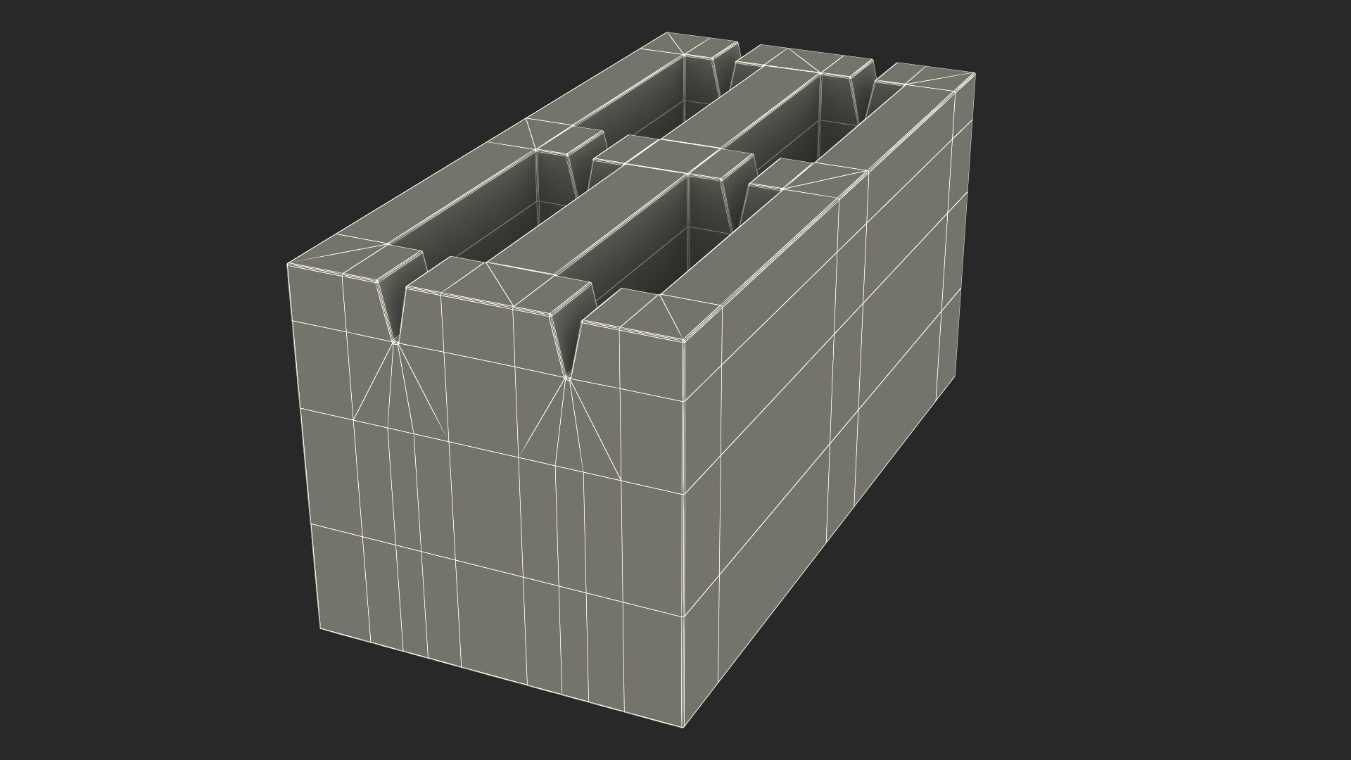 3D Expanded Clay Concrete Block 4 Slots - TurboSquid 2349268