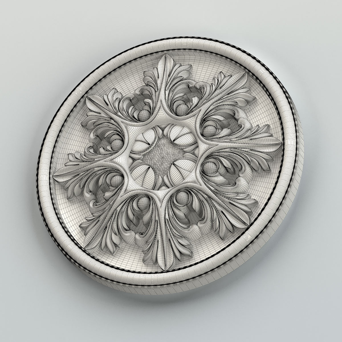 3D model rosette cnc intagli3d - TurboSquid 1362872