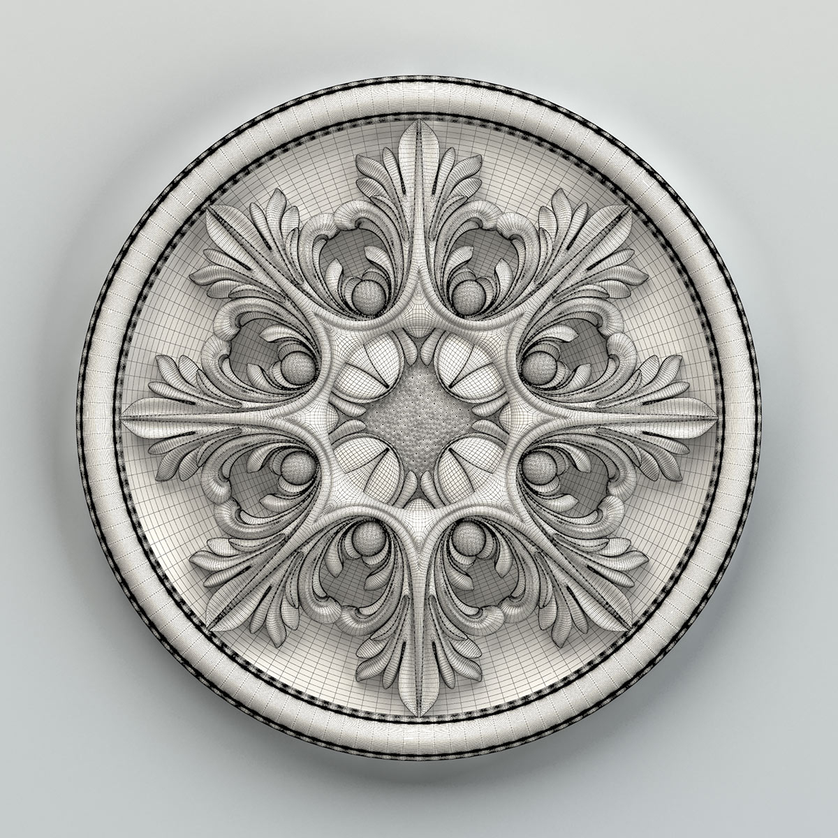 3D model rosette cnc intagli3d - TurboSquid 1362872