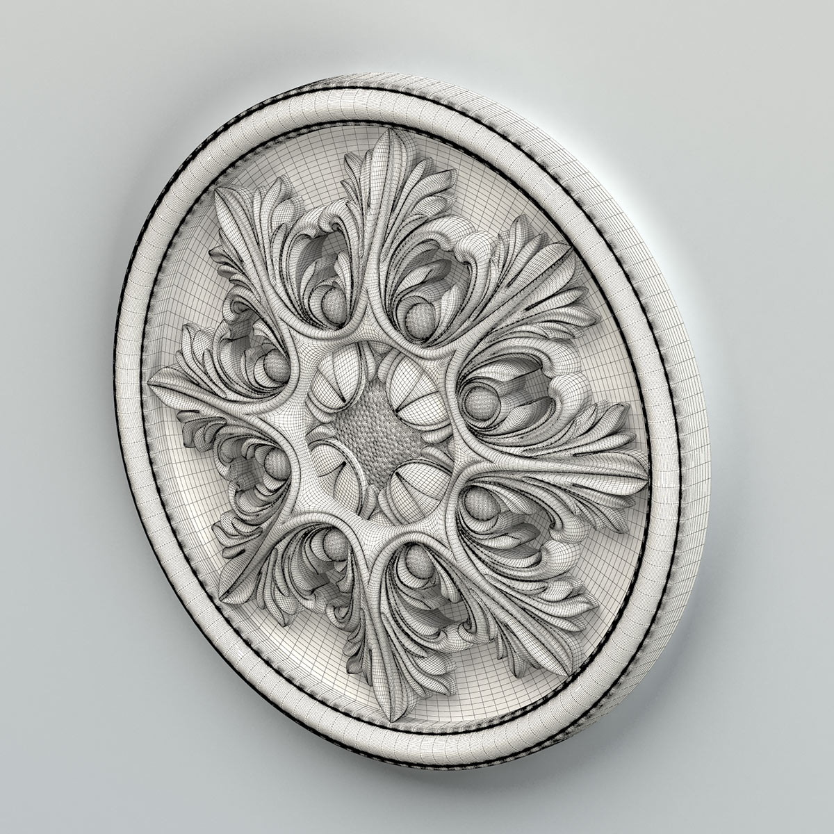 3D model rosette cnc intagli3d - TurboSquid 1362872