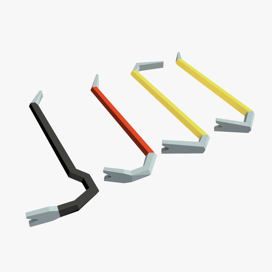Free 3D Low-poly Crowbars Model - TurboSquid 1165242