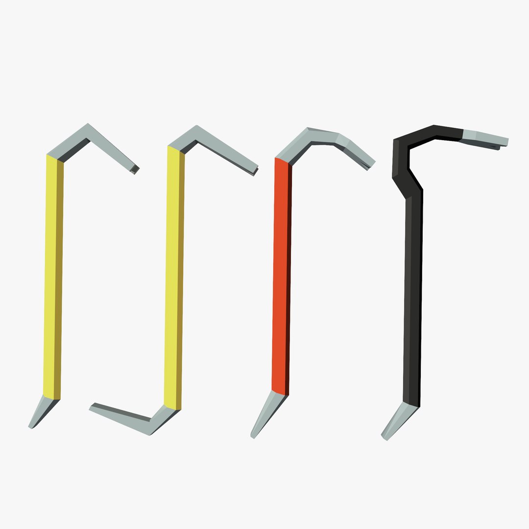 Free 3D Low-poly Crowbars Model - TurboSquid 1165242